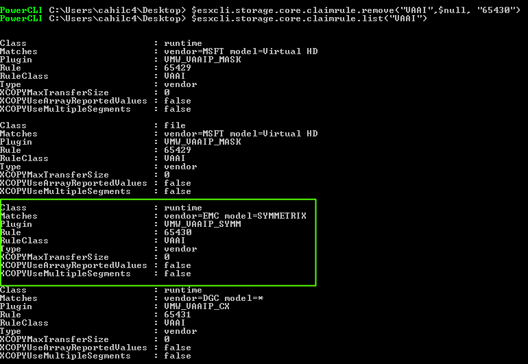 Configuring VMAX3 XCOPY VAAI settings by PowerCli – https://cliffcahill.com